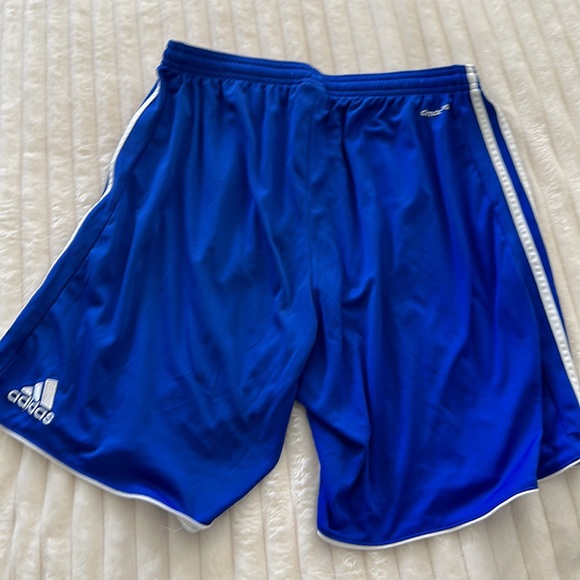 adidas | Shorts | Adidas Mens Soccer Shorts Royal Blue Gray | Poshmark